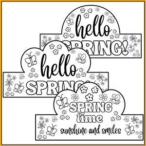 Spring-spring Break Hat Crowns Headband Craft Hello Spring Hello Spring ...