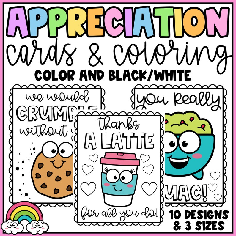 Appreciation Thank You Cards and Coloring - Teacher, Principal, School ...