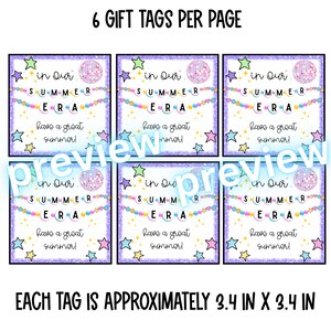 In Our Summer Era Gift Tags - Friendship Bracelets - Summer Gifts - End ...