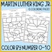 MLK DAY Color by Number- Martin Luther King Jr. Day Activity - 6 ...