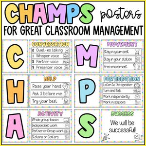 Champs Editable Classroom Posters - Etsy