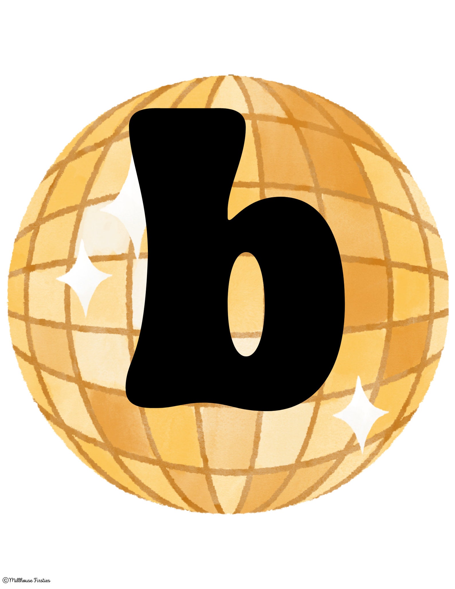 Retro Groovy Disco Ball Letters and Numbers for Bulletin Boards ...