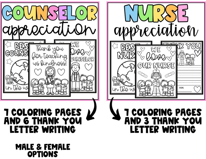 School Appreciation Day Cards & Coloring- Principal, Assistant ...