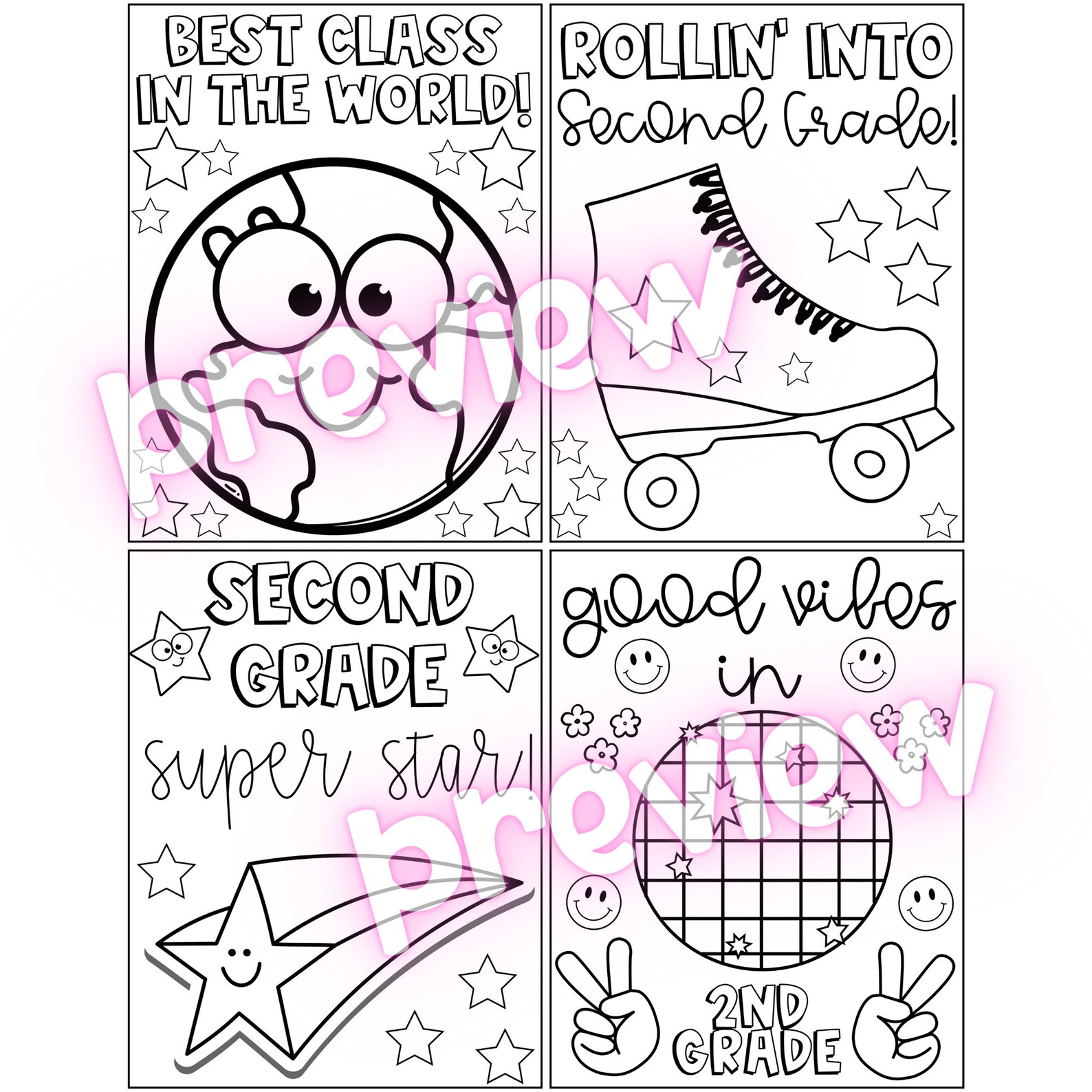 Hello Second Grade Coloring Pages - First Day of 2nd Grade Easy ...