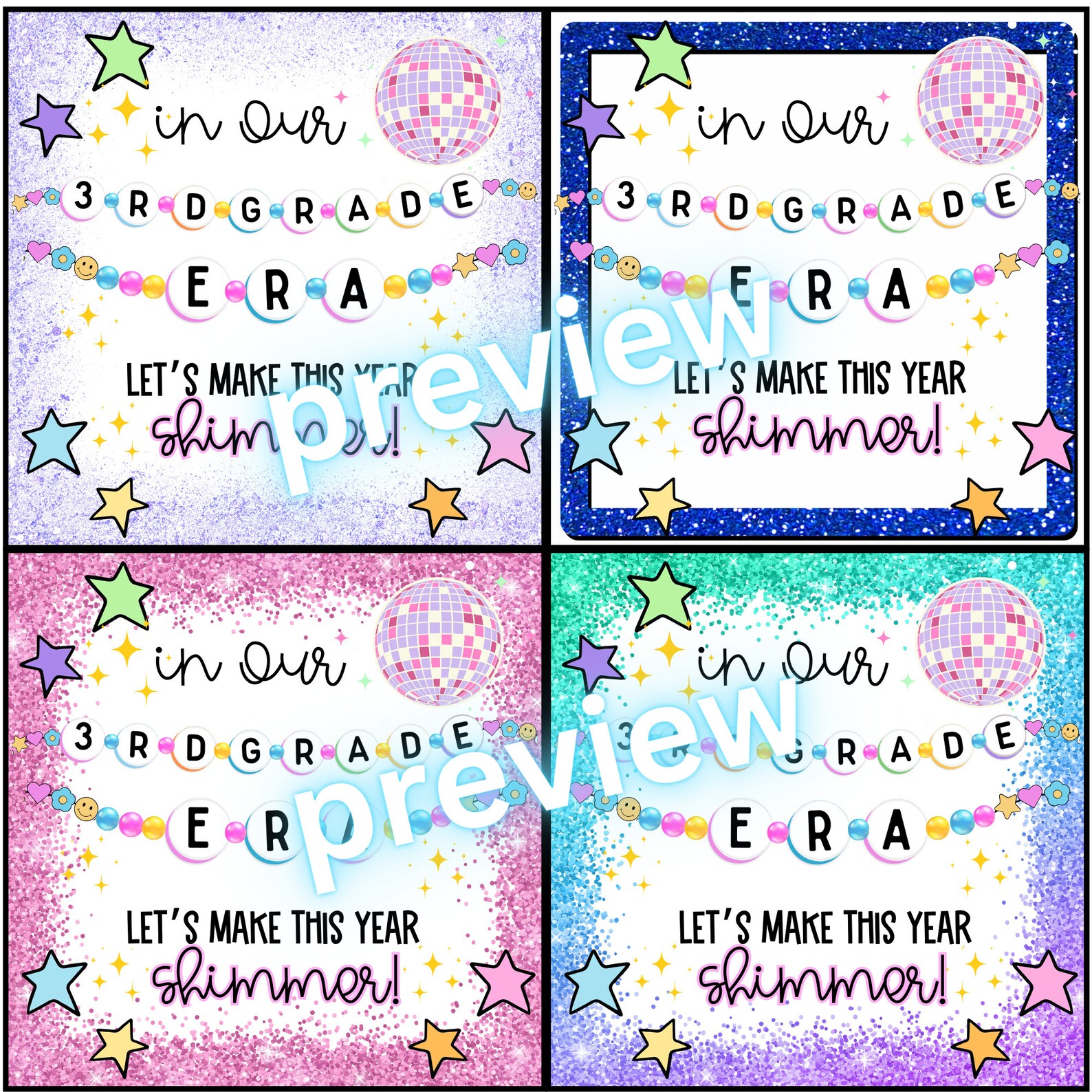 In Our 3rd Grade Era Gift Tags-friendship Bracelets -back to School ...