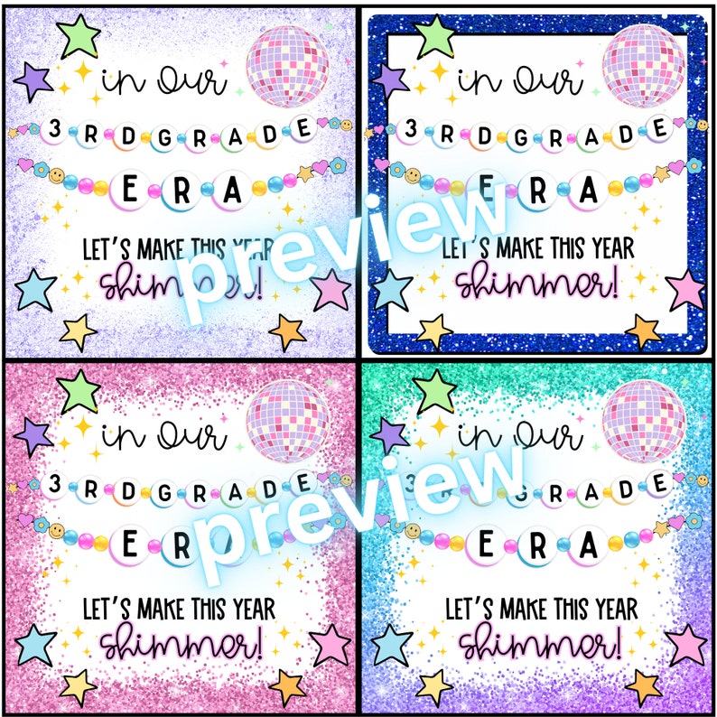 In Our 3rd Grade Era Gift Tags-friendship Bracelets -back to School ...