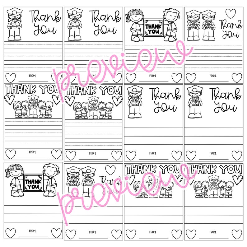Law Enforcement Appreciation Day- Police Officer Pages Cards-community ...