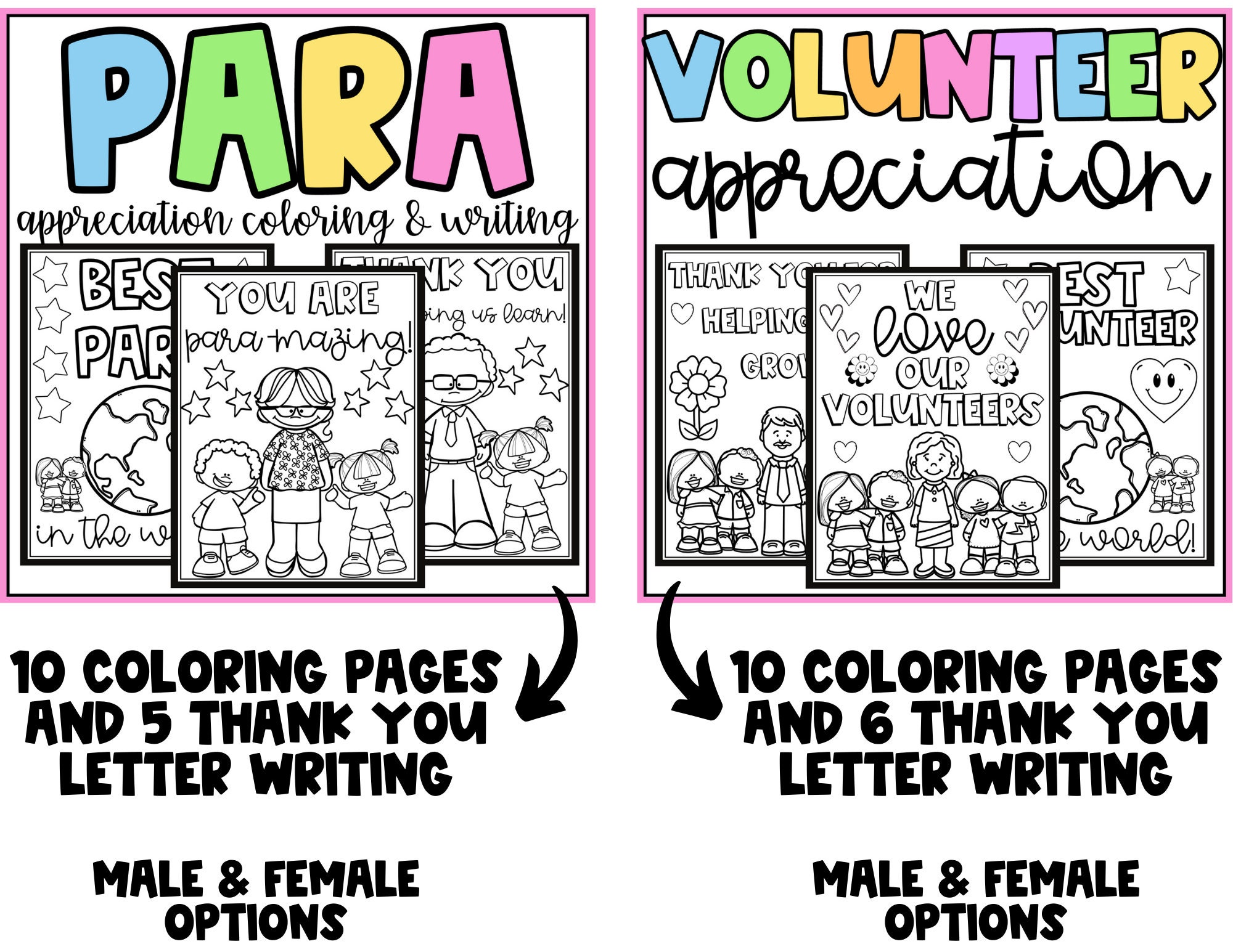 School Appreciation Day Cards & Coloring- Principal, Assistant ...