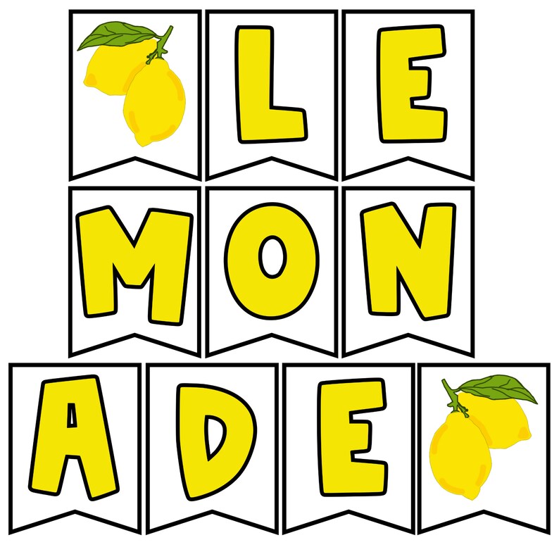 Lemonade Stand Banner - Lemonade Sales, Instant Download and Printable ...