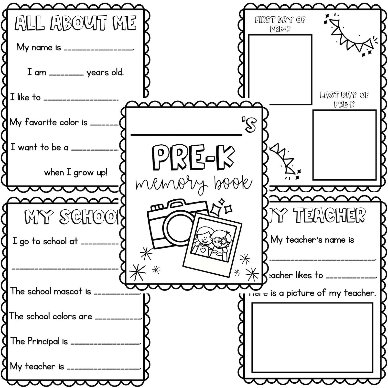 Pre-kindergarten Memory Book - End of Year Pre-k Book - Writing and ...