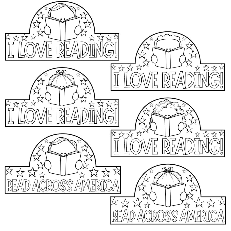 Reading Crowns-hats-headband Craft for Read Across America Day - March ...