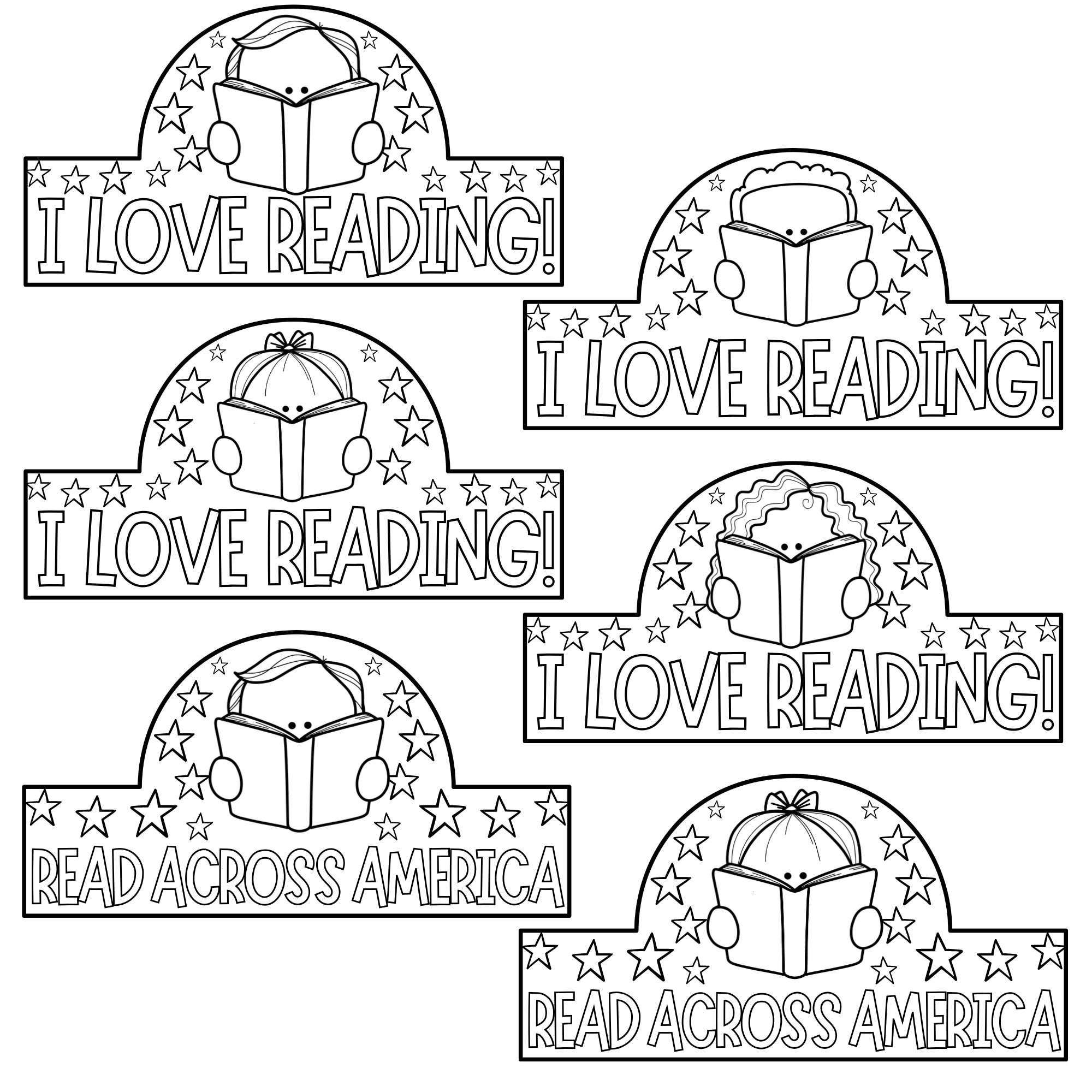 Reading Crowns-hats-headband Craft for Read Across America Day - March ...