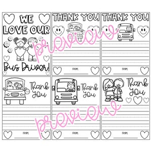 Bus Driver Appreciation - Thank You Letters & Coloring Pages - Download ...