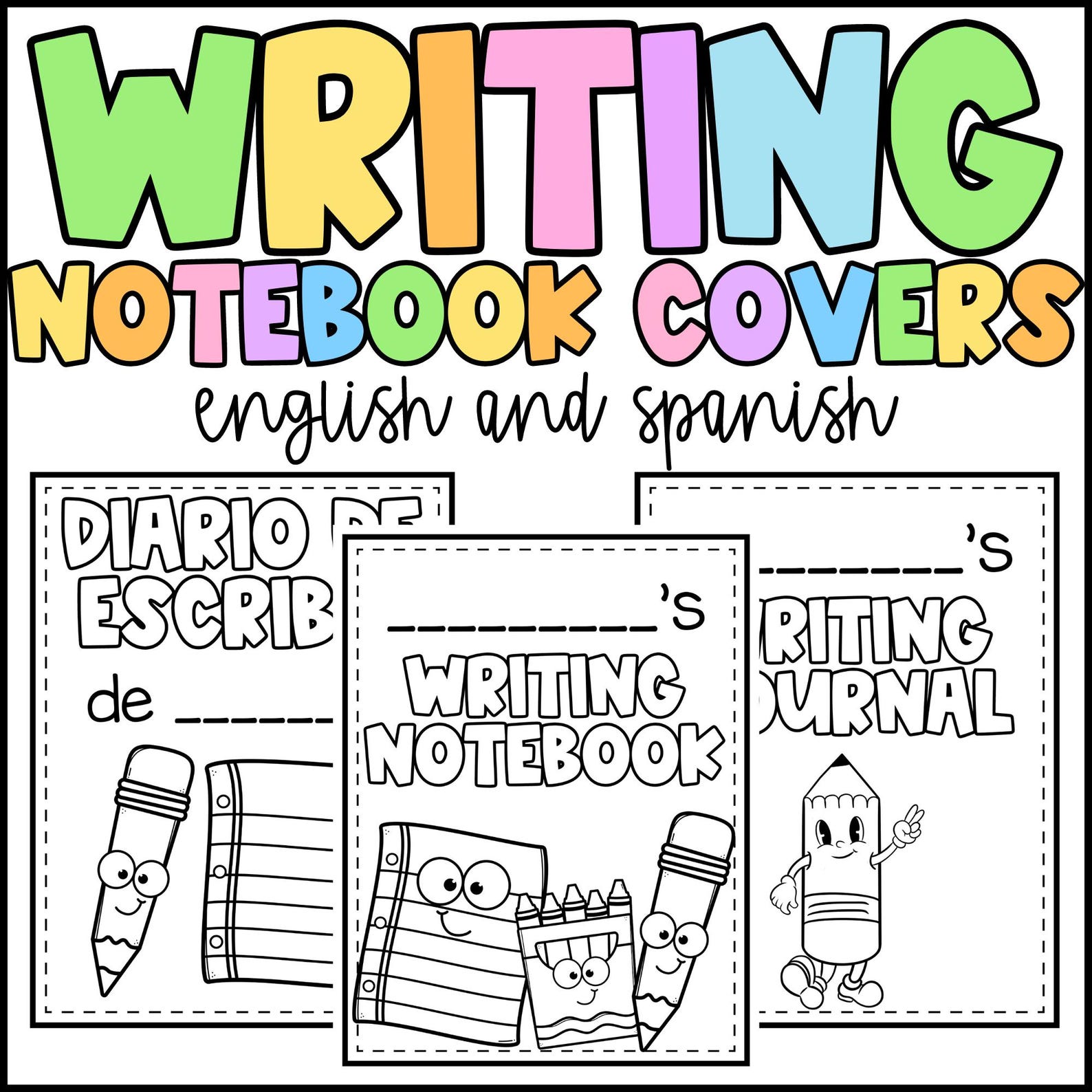 Interactive Notebook Covers -math, Reading, Writing, Science, Social ...