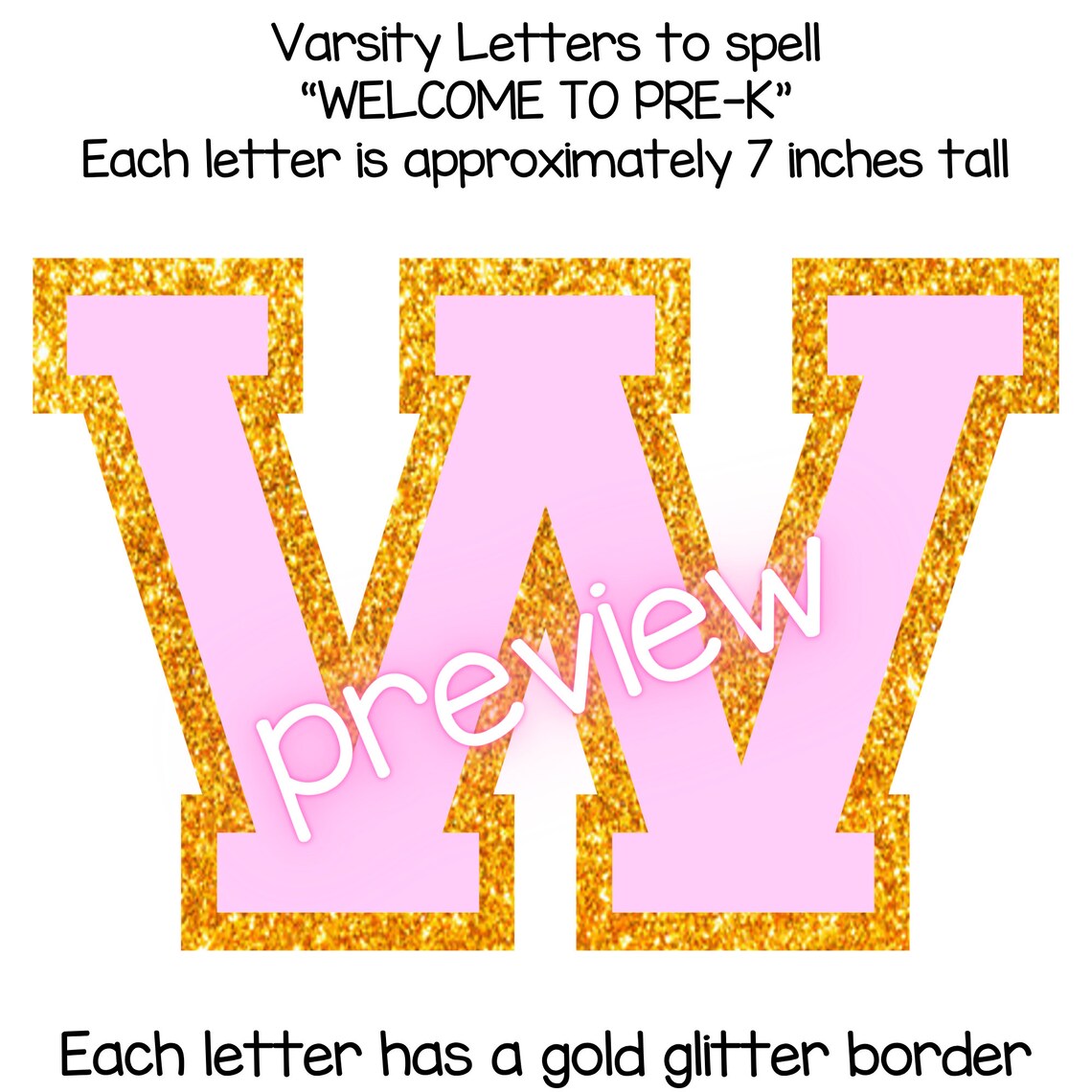 Varsity Letters Welcome to Pre-k Bulletin Board Set - Back to School - Etsy