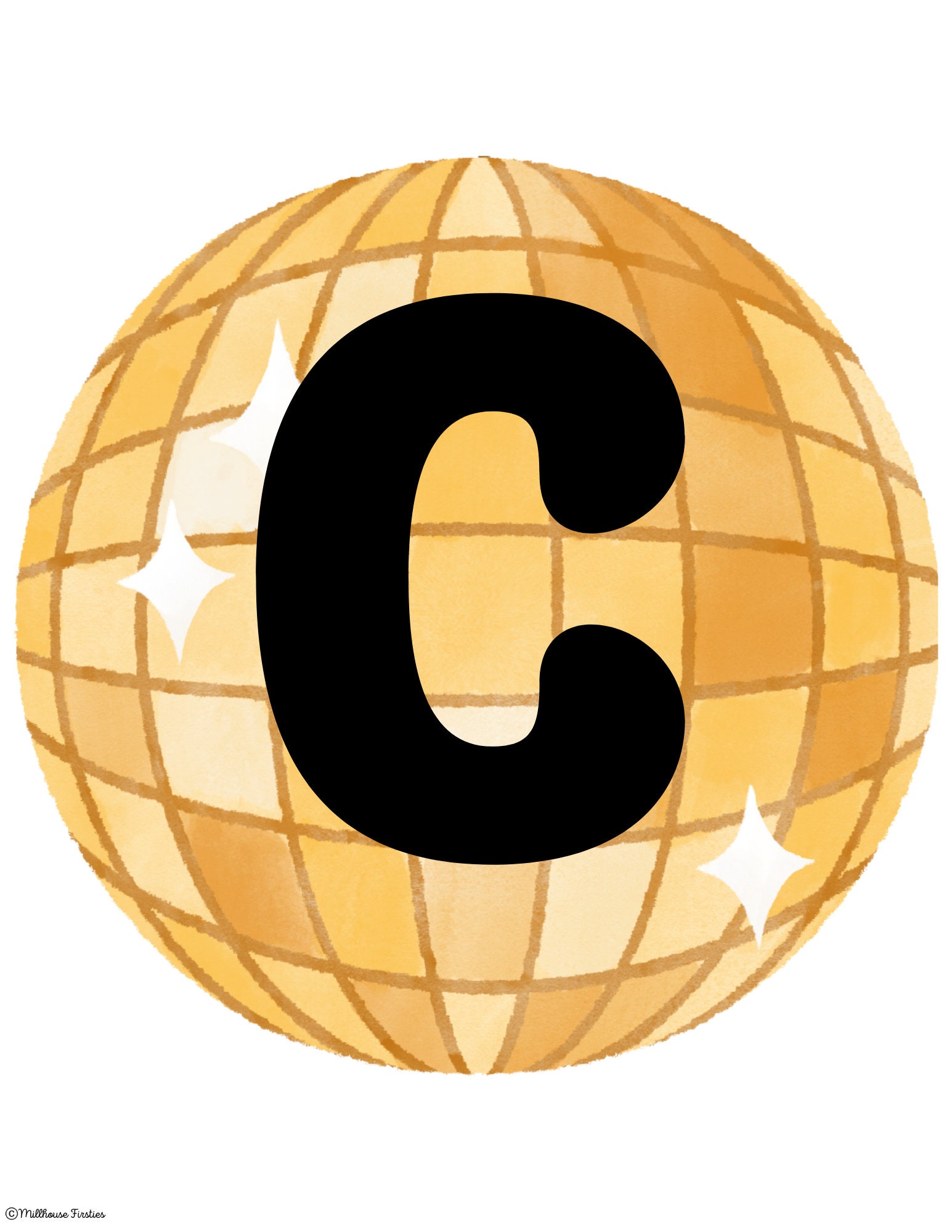 Retro Groovy Disco Ball Letters and Numbers for Bulletin Boards ...