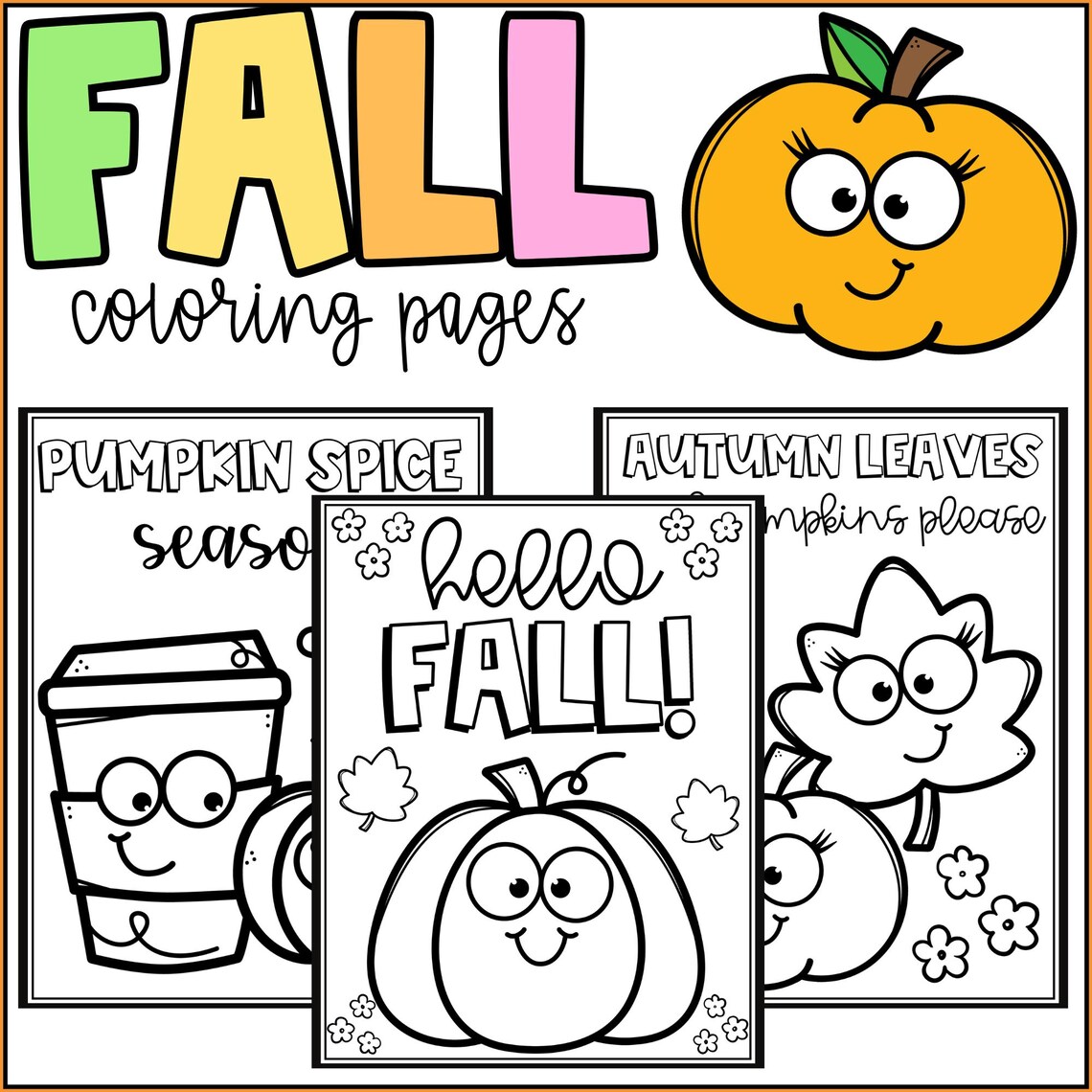 First Day of Fall Coloring Pages Autumn, September, October Coloring ...