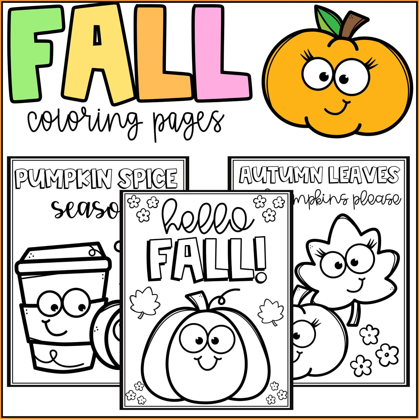 First Day of Fall Coloring Pages Autumn, September, October Coloring ...