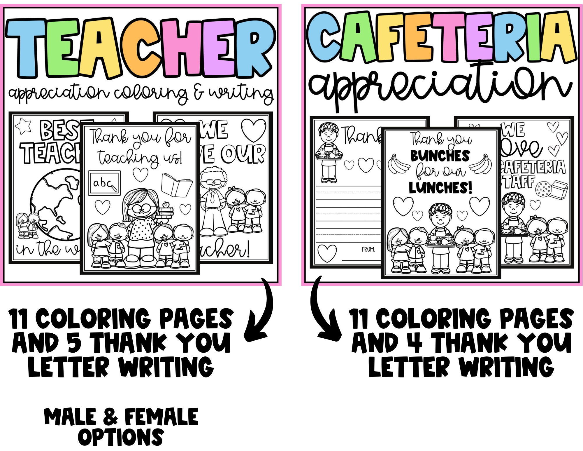 School Appreciation Day Cards & Coloring- Principal, Assistant ...