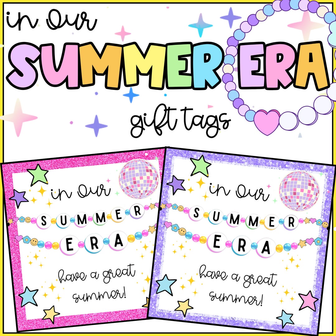 In Our Summer Era Gift Tags - Friendship Bracelets - Summer Gifts - End ...