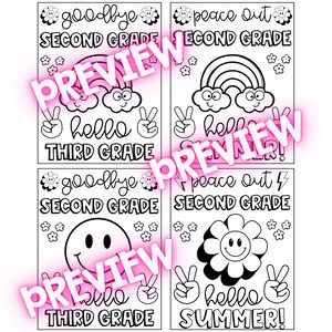 Goodbye Second Grade Coloring Pages-end of Year-peace Out 2nd Grade ...
