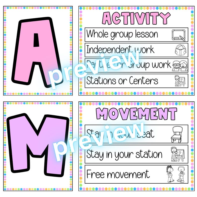 CHAMPS Posters -rainbow Pastel -classroom Management Back to School ...