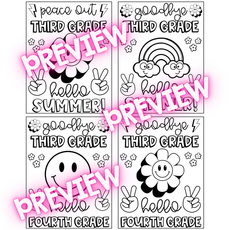Goodbye 3rd Grade Coloring Pages-end of Year-peace Out Third Grade ...
