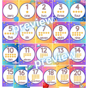 Space Alphabet and Numbers 1-20 Posters - Classroom Decor Outer Space ...