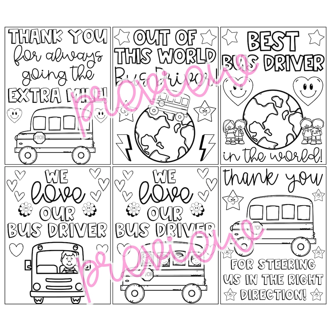 Bus Driver Appreciation - Thank You Letters & Coloring Pages - Download ...