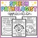 SLP Speech Pathologist Appreciation - Thank You Letters & Coloring ...