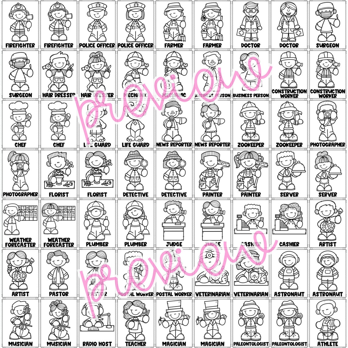 Community Helpers Posters - Occupations in Our Community - Etsy