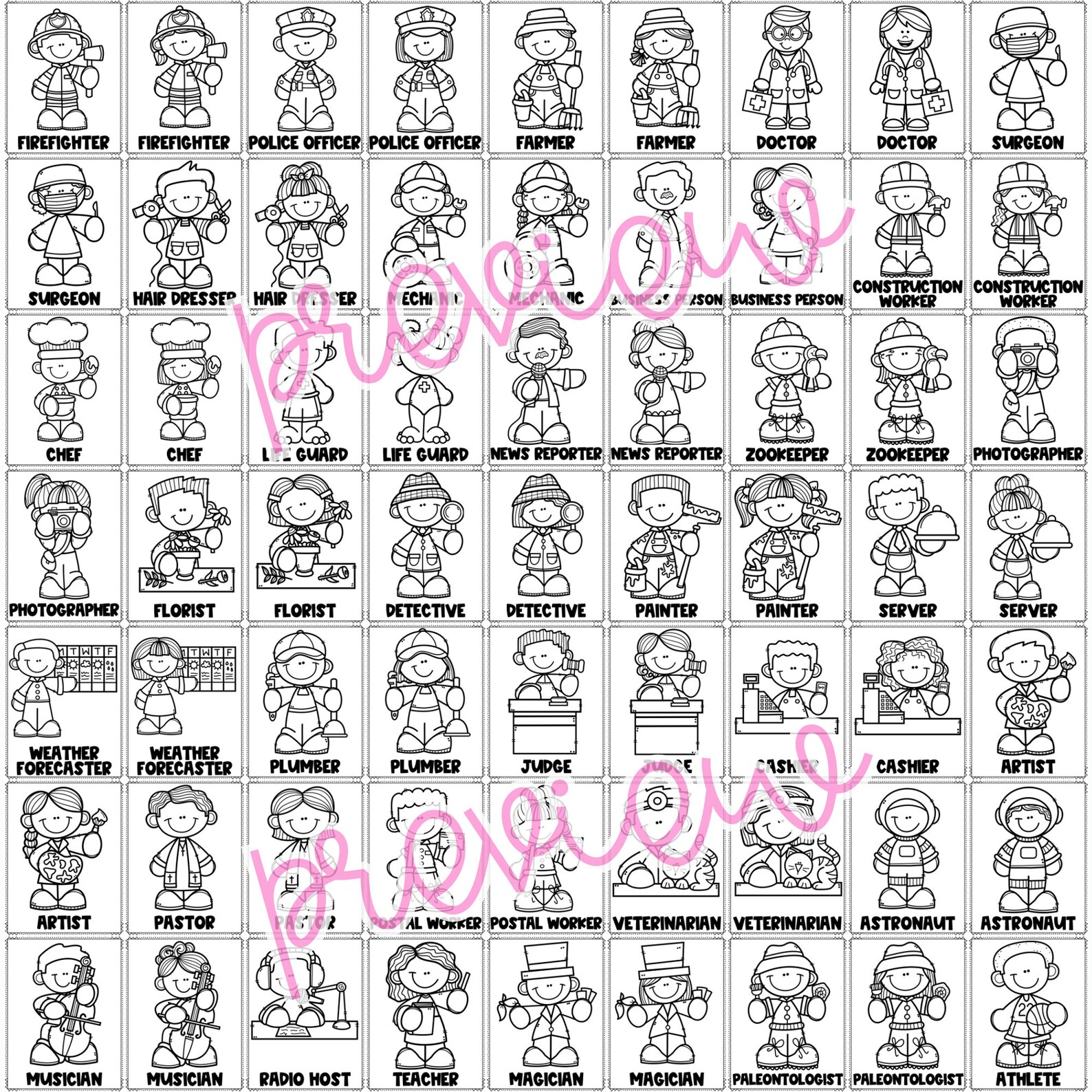 Community Helpers Posters - Occupations in Our Community - Etsy