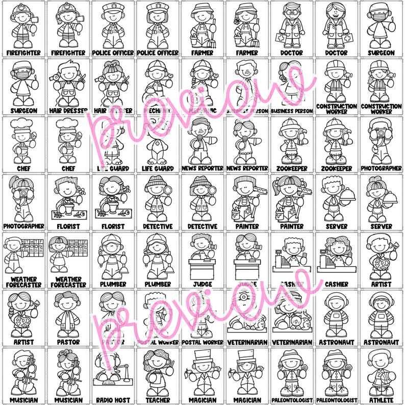 Community Helpers Posters - Occupations in Our Community - Etsy