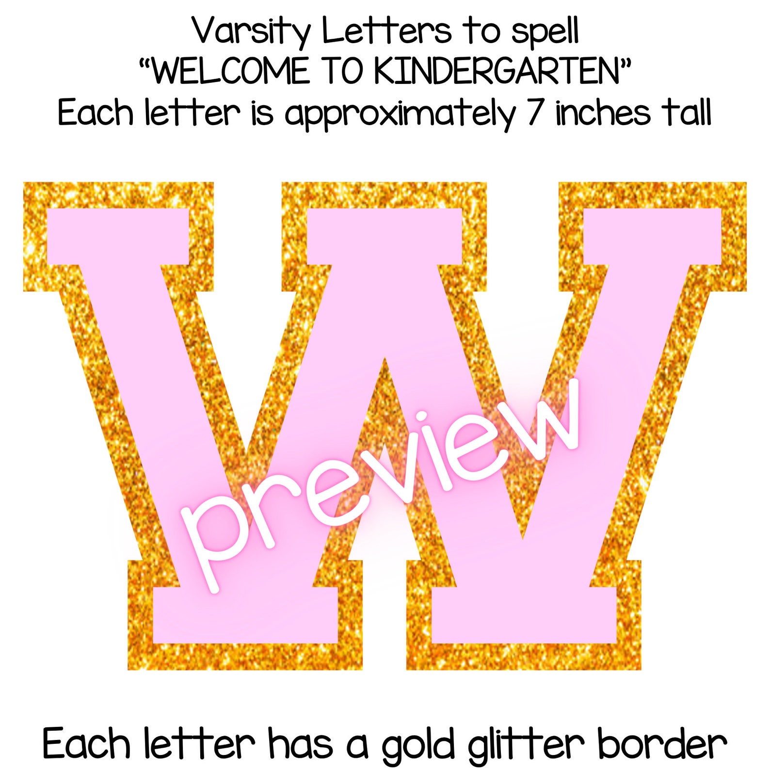 Varsity Letters Welcome to Kindergarten Bulletin Board Set - Back to ...