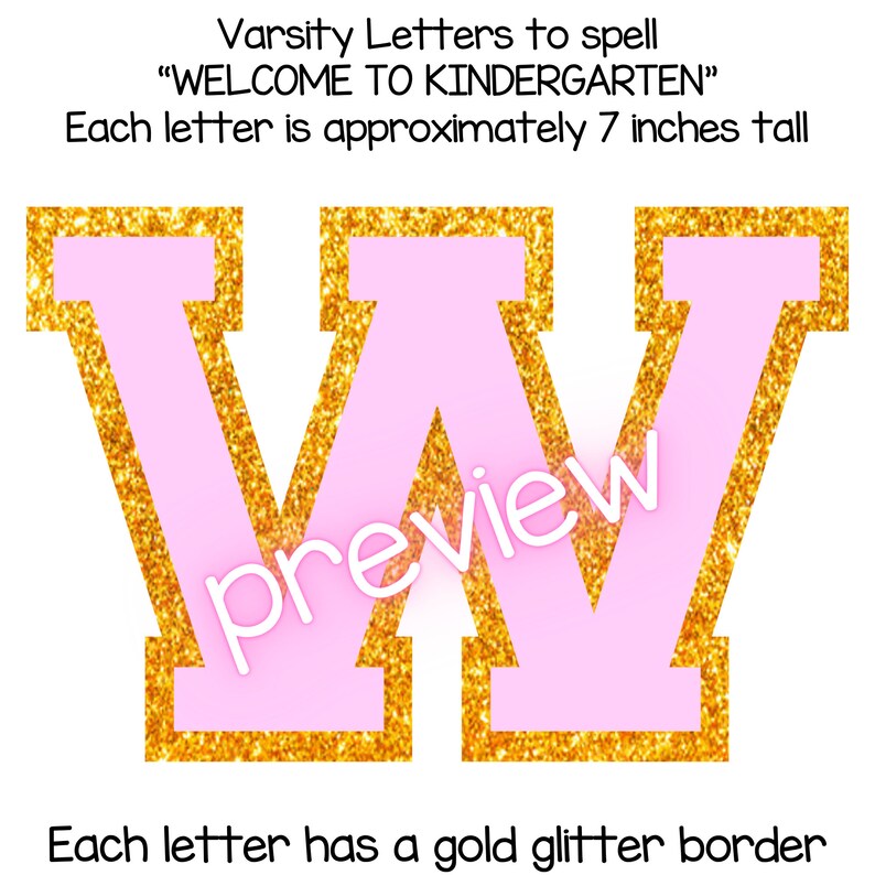 Varsity Letters Welcome to Kindergarten Bulletin Board Set - Back to ...