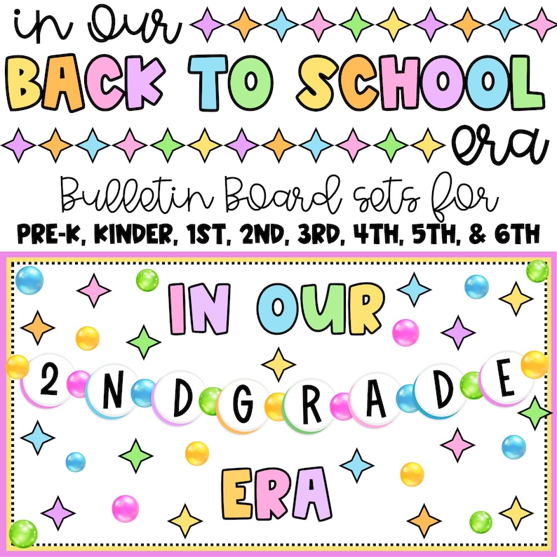 In Our Back to School Era Bulletin Boards- Prek Kinder 1st 2nd 3rd 4th ...
