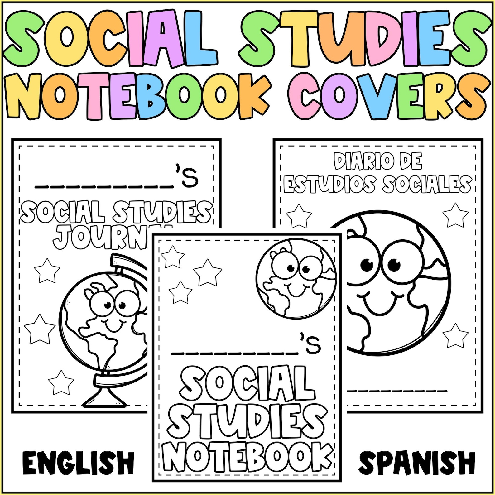Interactive Notebook Covers -math, Reading, Writing, Science, Social ...