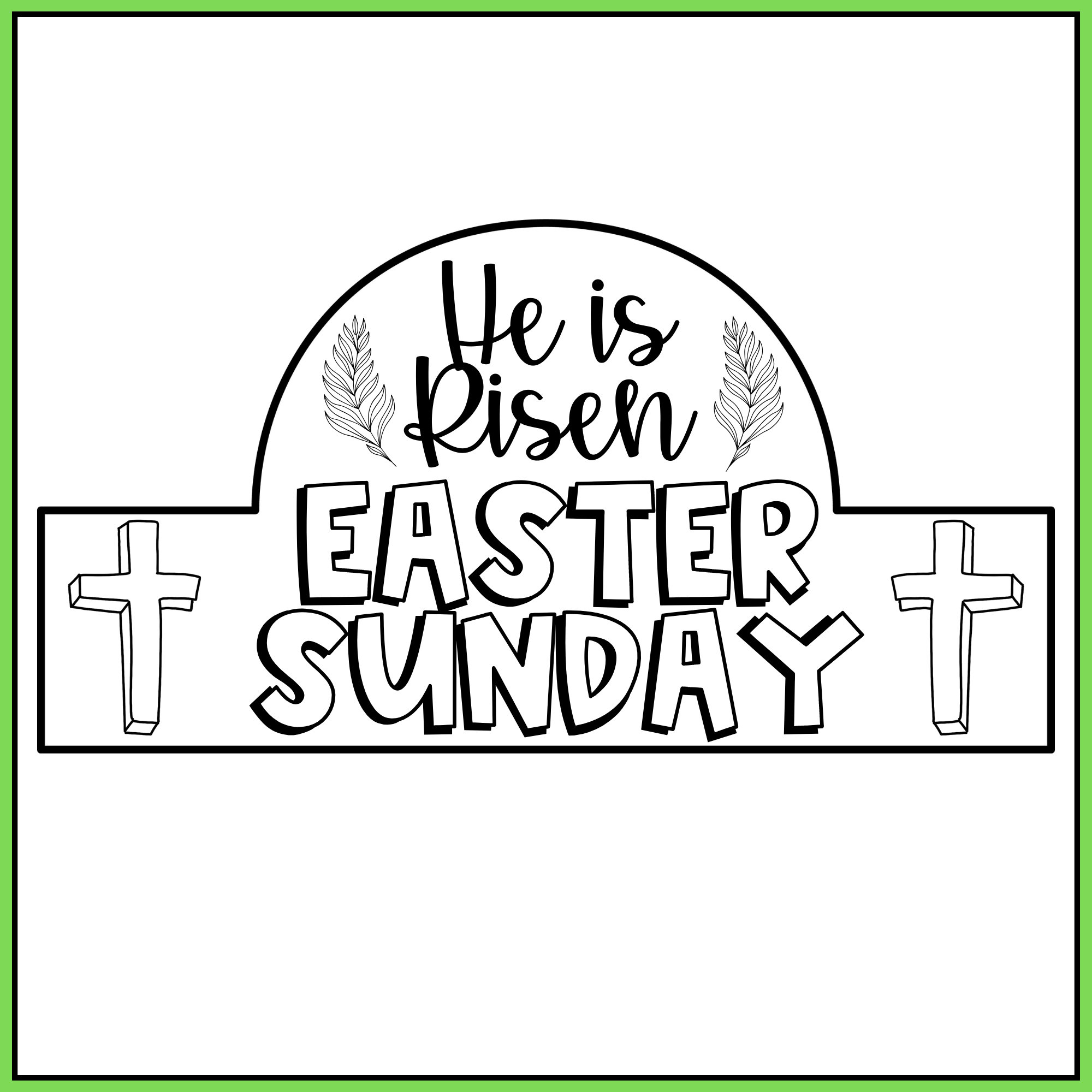 Holy Week Crown Crafts-coloring-palm Sunday, Holy Thursday, Good Friday ...