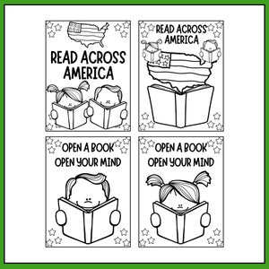 Reading - Read Across America Coloring Pages - 12 Coloring Sheets ...