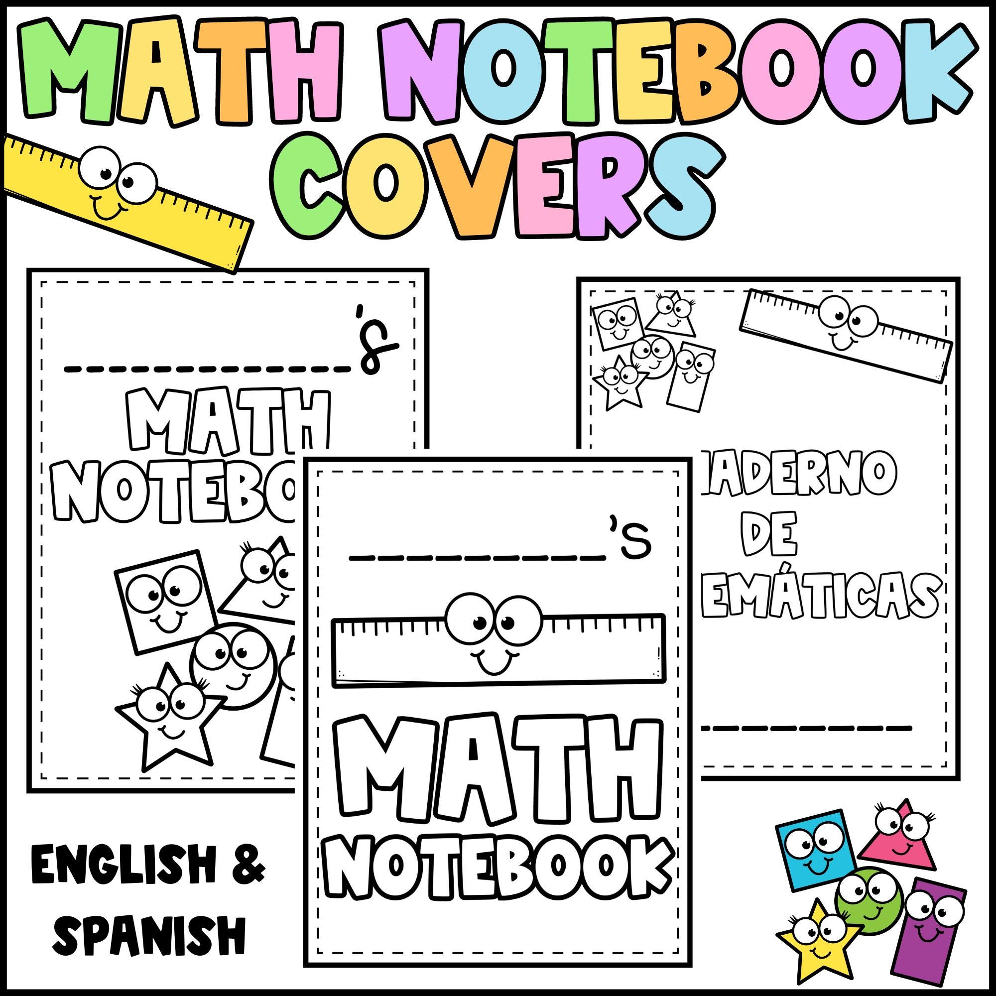 Interactive Notebook Covers -math, Reading, Writing, Science, Social ...