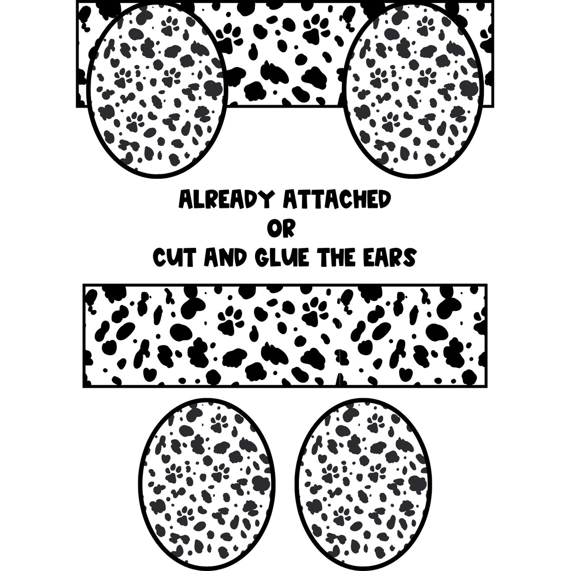 Dalmatian Dog Headbands and Hats - 101 Day Hats - Dalmatian Ears ...