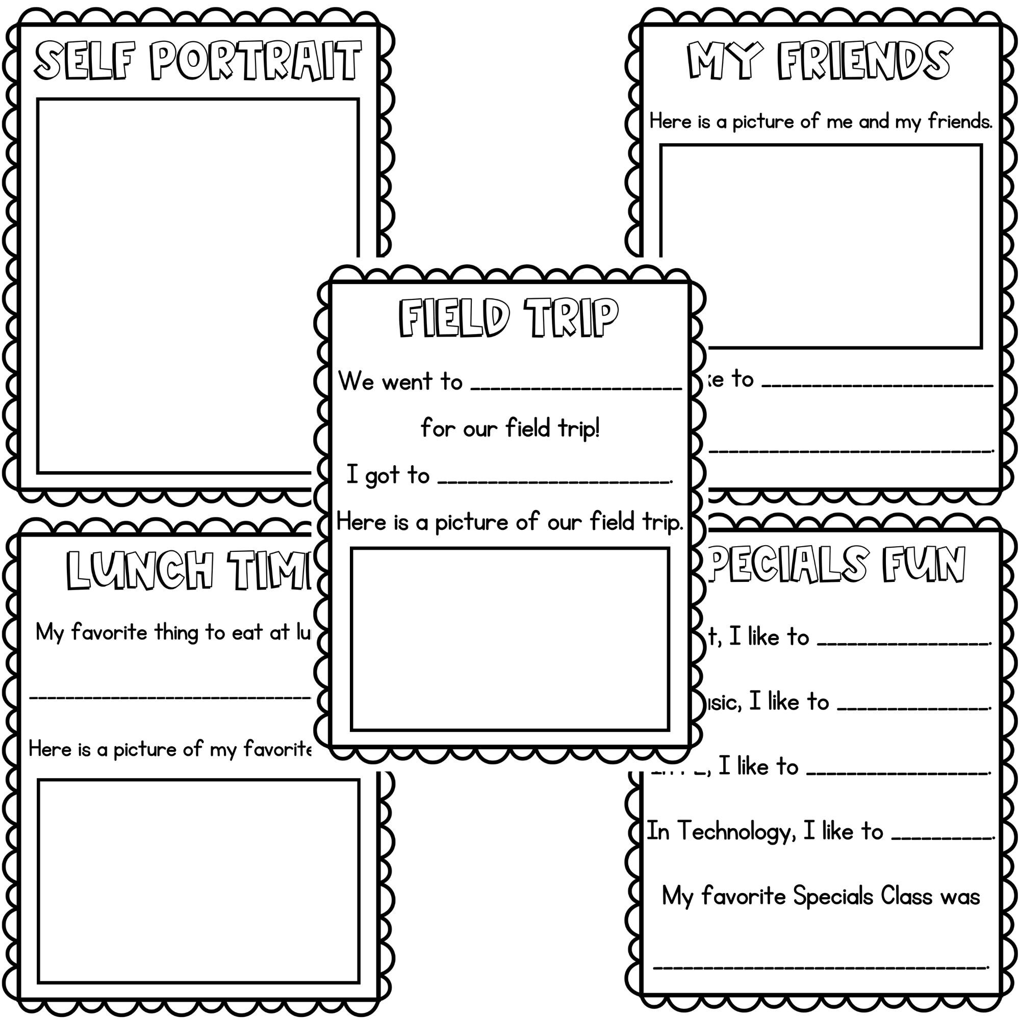 Second Grade Memory Book - End of Year 2nd Grade Book - Writing and ...