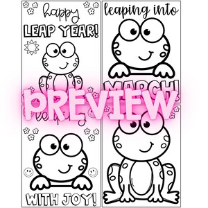 Leap Year Coloring Pages - February 29 - Etsy