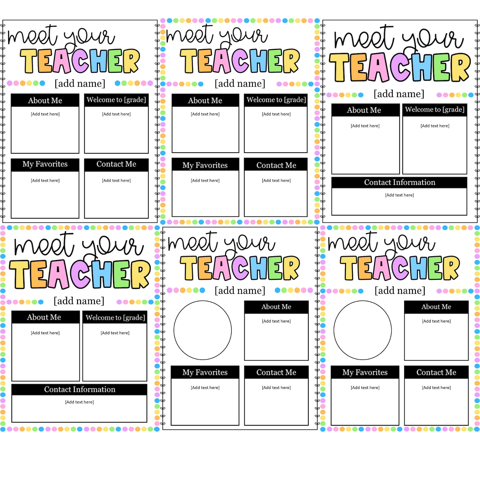 Meet the Teacher Editable Template - Powerpoint - Beginning of Year - Etsy