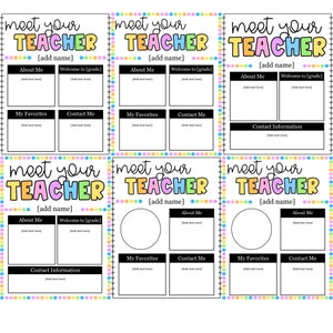 Meet the Teacher Editable Template - Powerpoint - Beginning of Year - Etsy