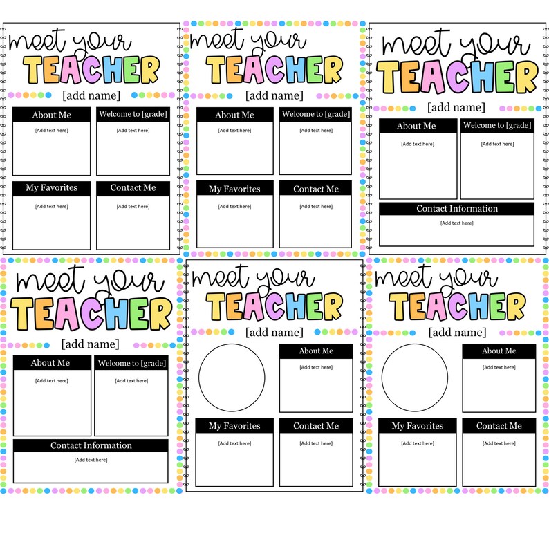 Meet the Teacher Editable Template - Powerpoint - Beginning of Year - Etsy