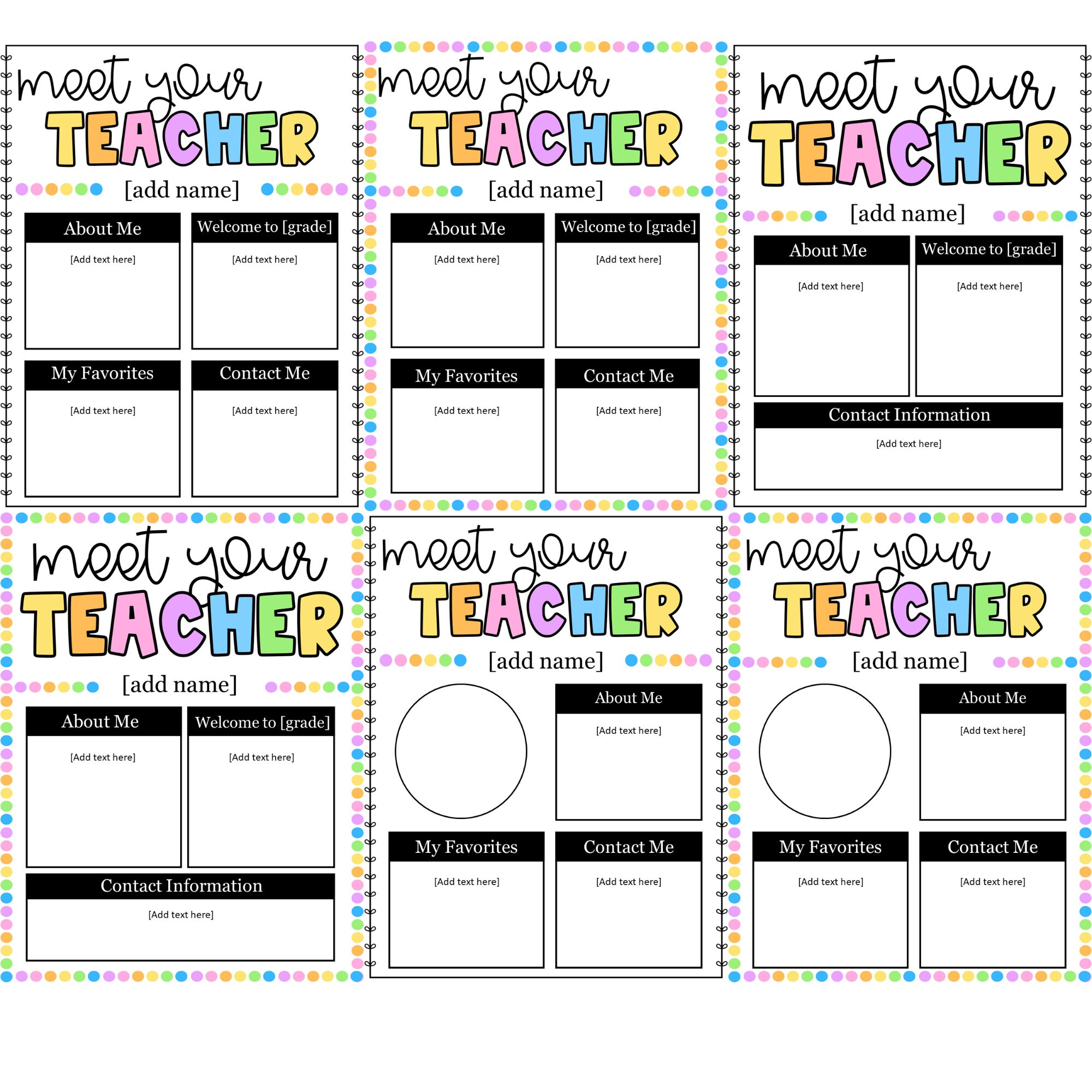 Meet the Teacher Editable Template - Powerpoint - Beginning of Year - Etsy