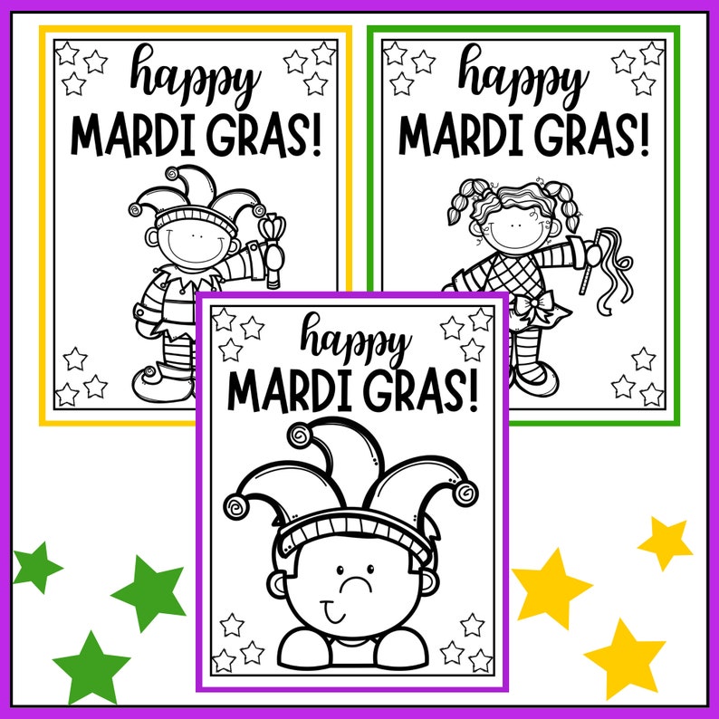 Mardi Gras Coloring Pages 8 Coloring Activities for Mardi Gras Fat ...