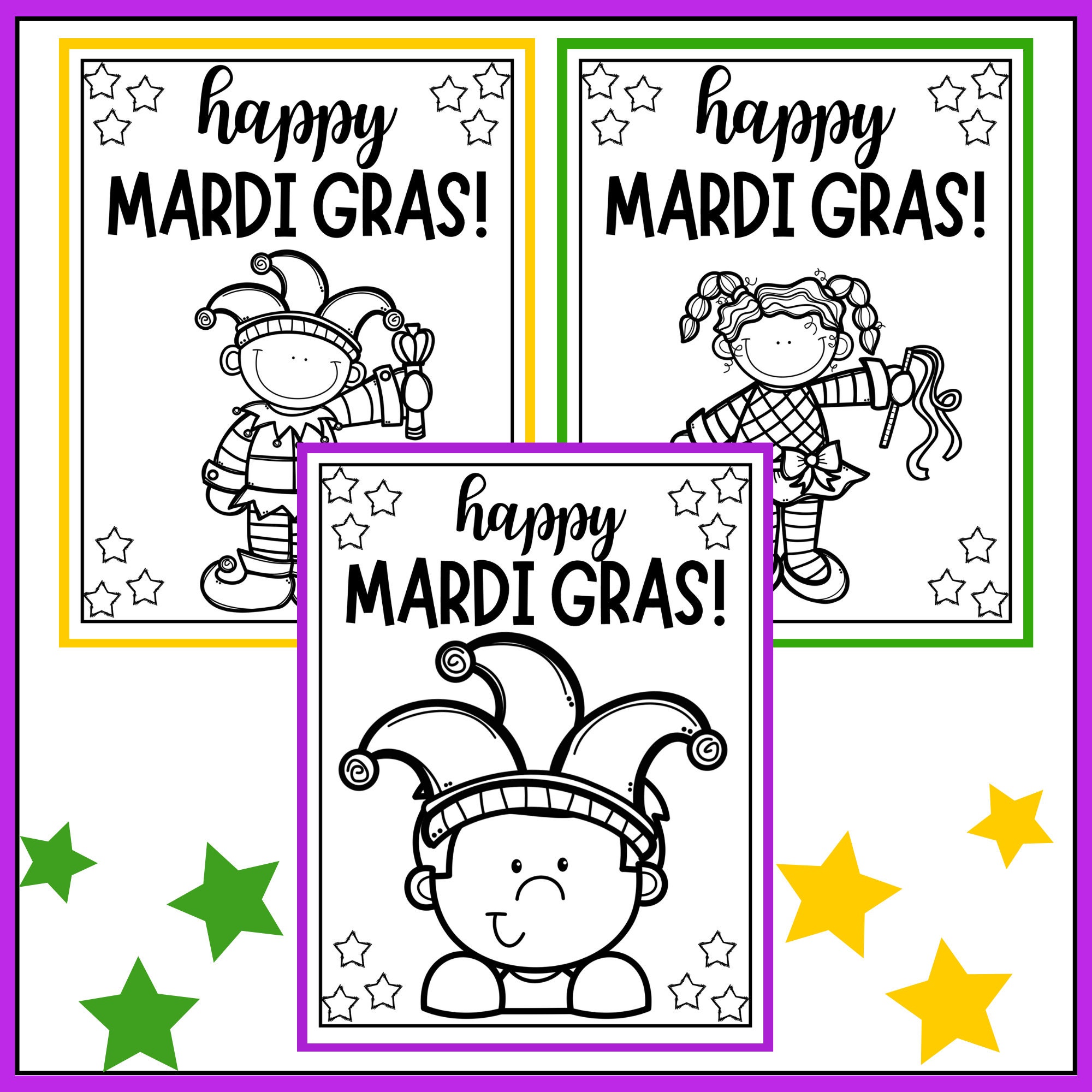 Mardi Gras Coloring Pages 8 Coloring Activities for Mardi Gras Fat ...