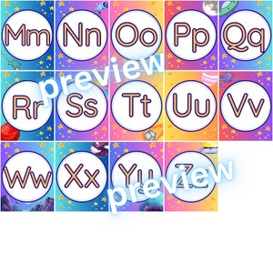 Space Alphabet and Numbers 1-20 Posters - Classroom Decor Outer Space ...